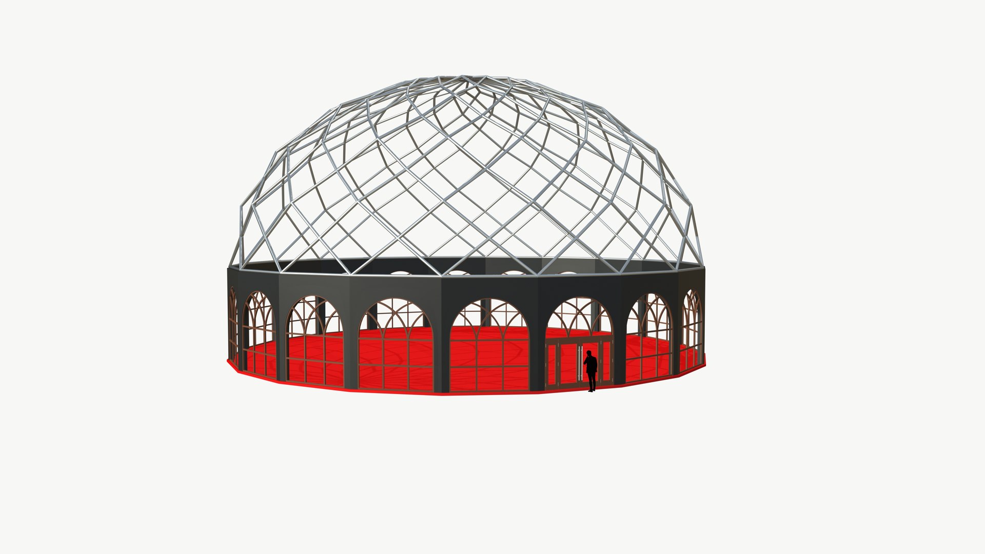 Building Dome Structure Futuristic 3D Model - TurboSquid 2099805