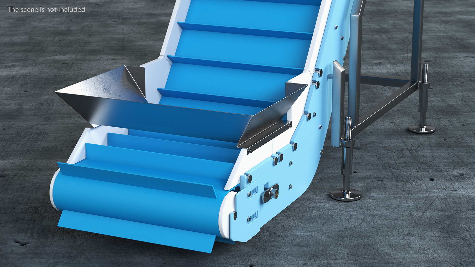 Incline Conveyor With Hopper Rigged 3D model - TurboSquid 1870743