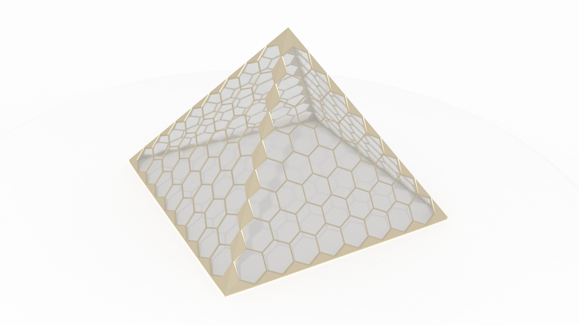 3d Small Hexagon Pyramid