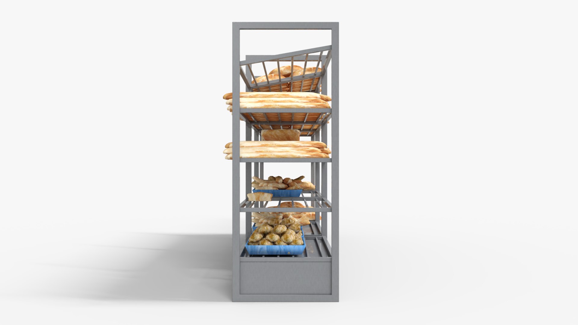Supermarket Bread Shelve 3D Model - TurboSquid 2348563