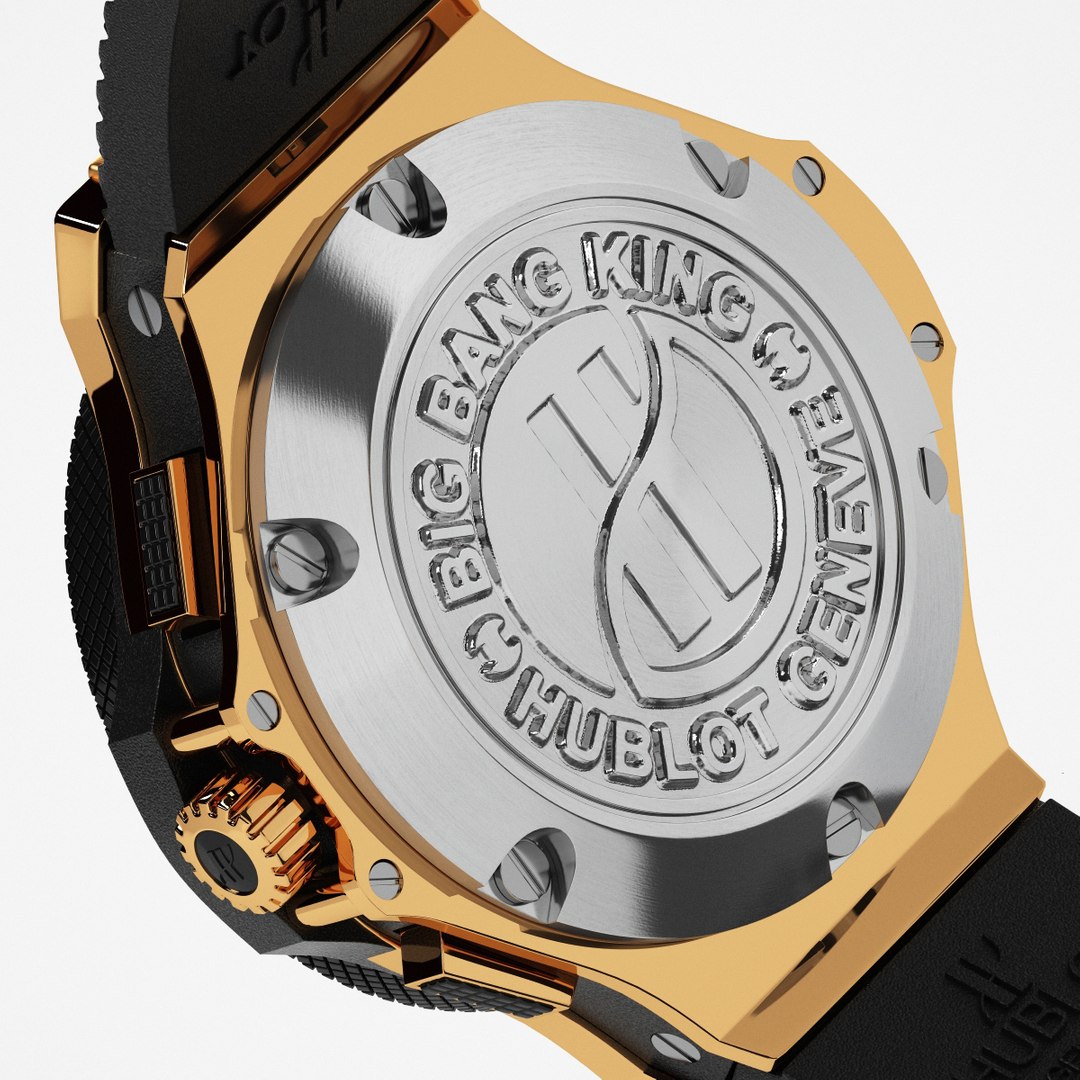 Wrist Watches Hublot Big 3d Model