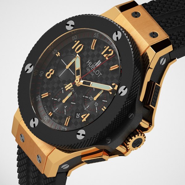 wrist watches hublot big 3d model