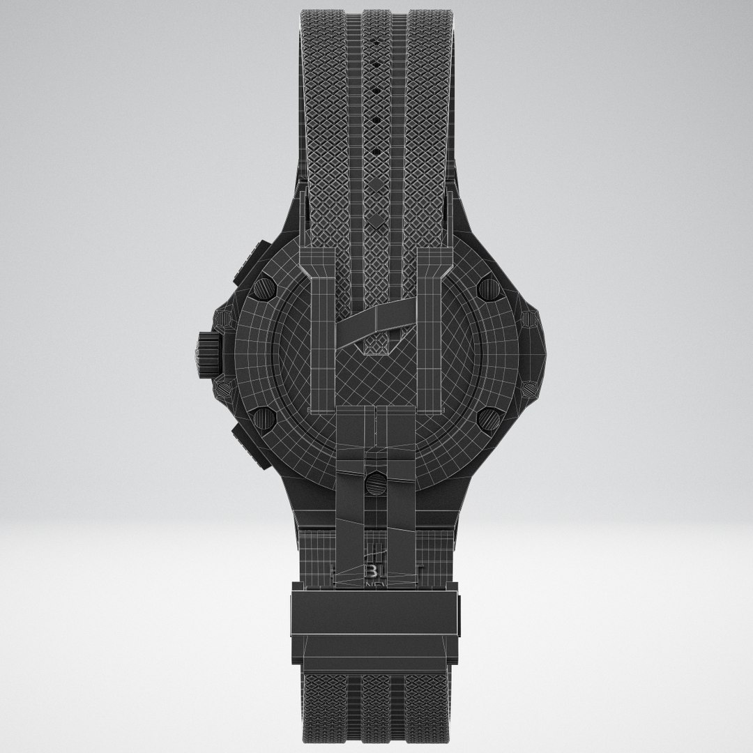 Wrist Watches Hublot Big 3d Model