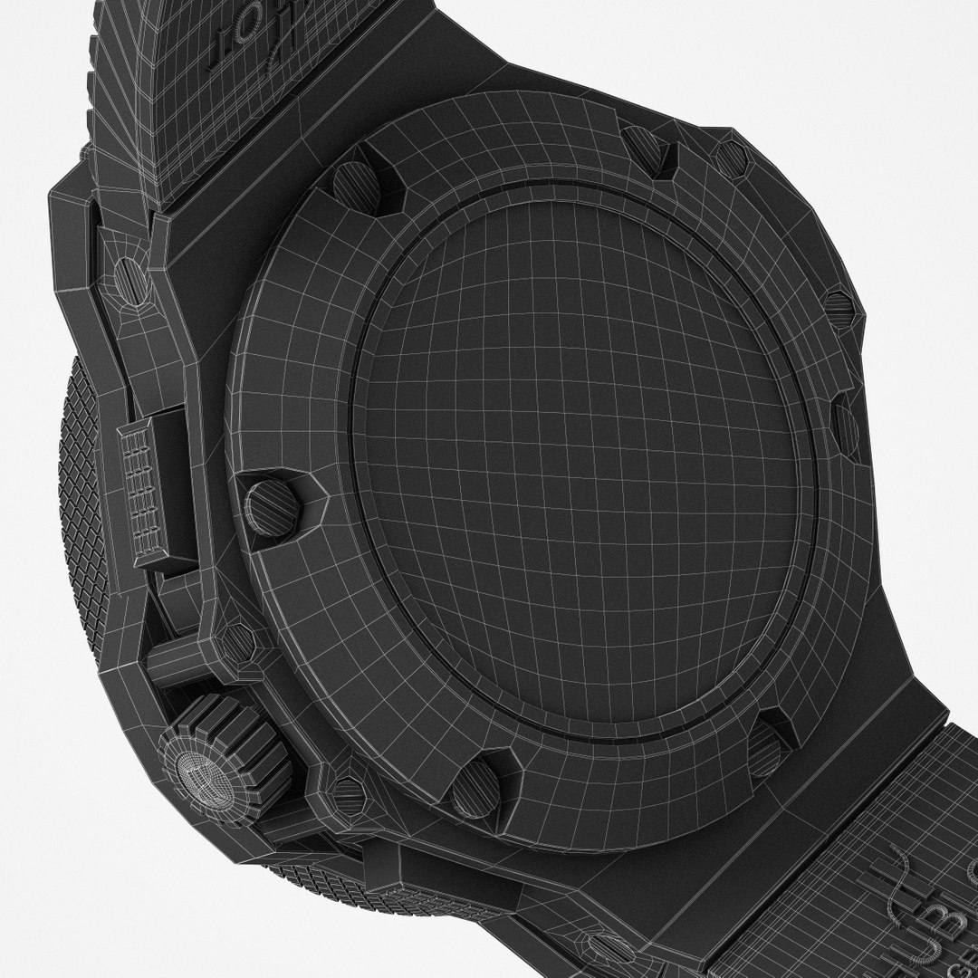 Wrist Watches Hublot Big 3d Model
