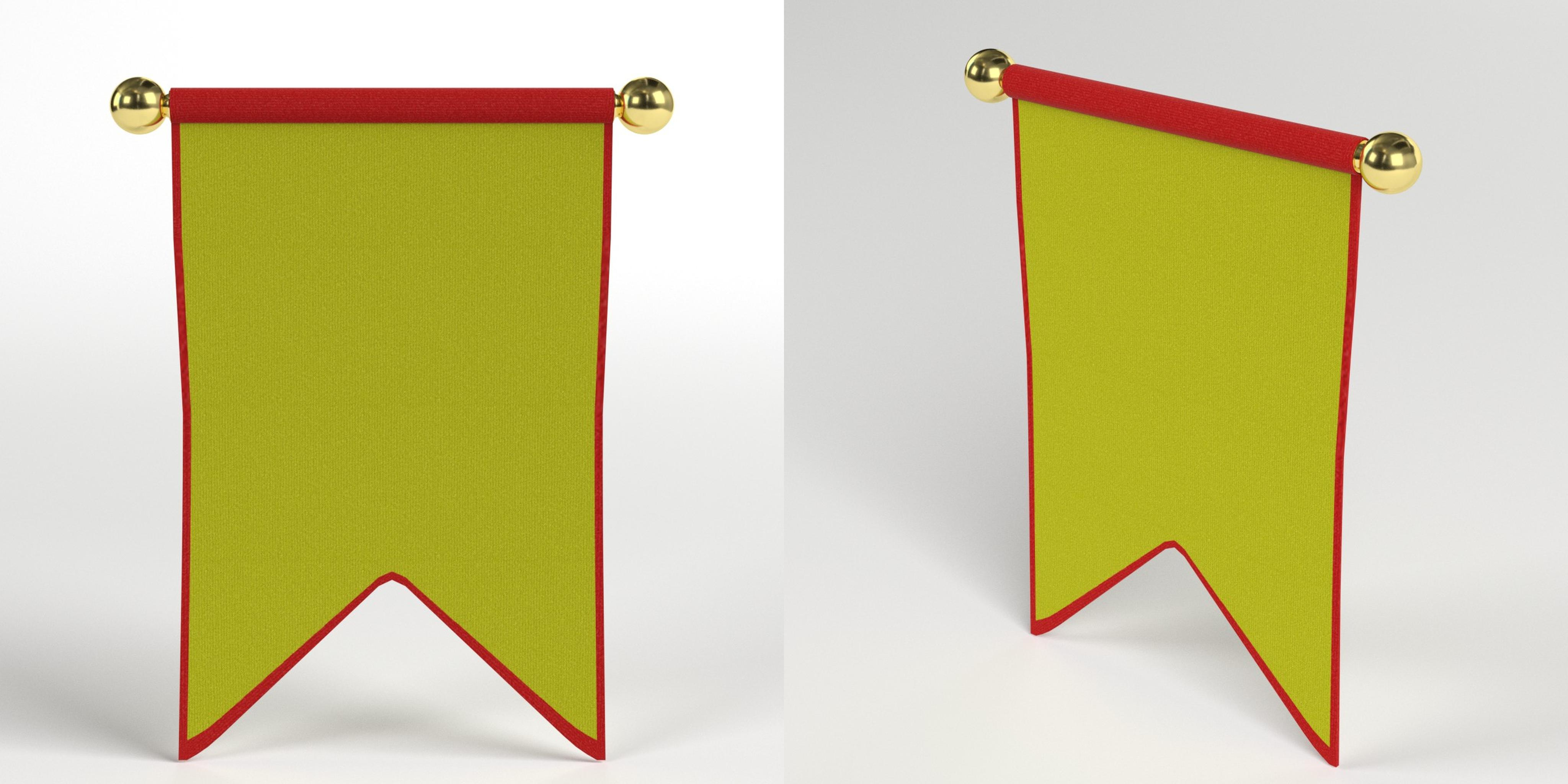 modelo 3d Pequeña pancarta medieval - TurboSquid 1424156