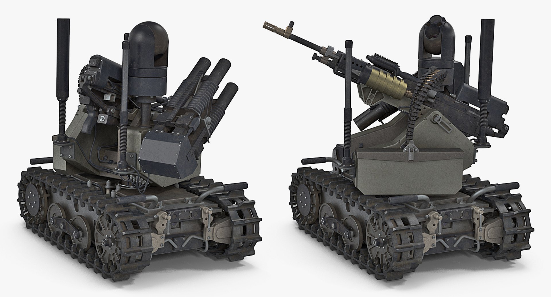 Unmanned battle tank rigged 3D model - TurboSquid 1263290