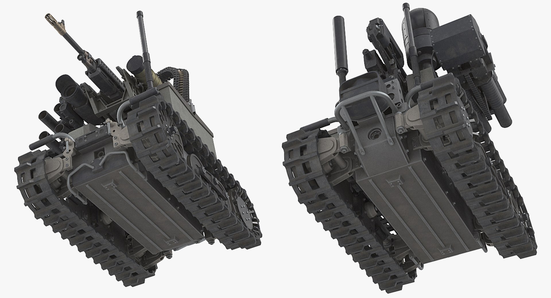 Unmanned battle tank rigged 3D model - TurboSquid 1263290