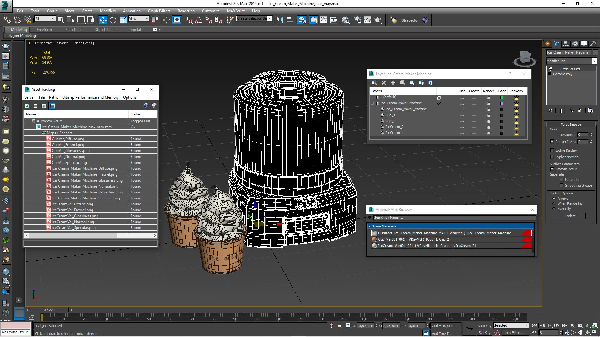 Ice Cream Maker Machine 3D Model - TurboSquid 2199205