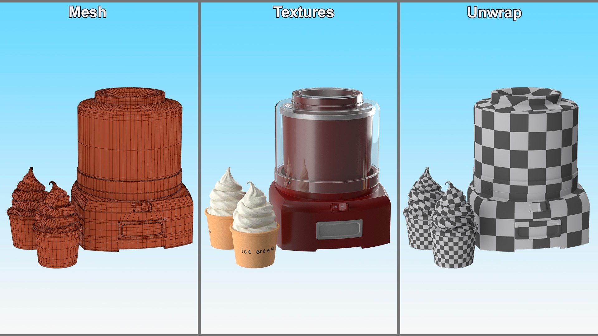 Ice Cream Maker Machine 3D Model - TurboSquid 2199205
