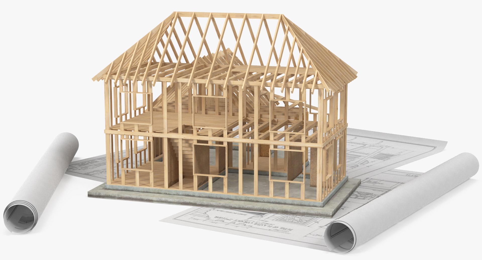 House Construction Blueprints Model - TurboSquid 1221402