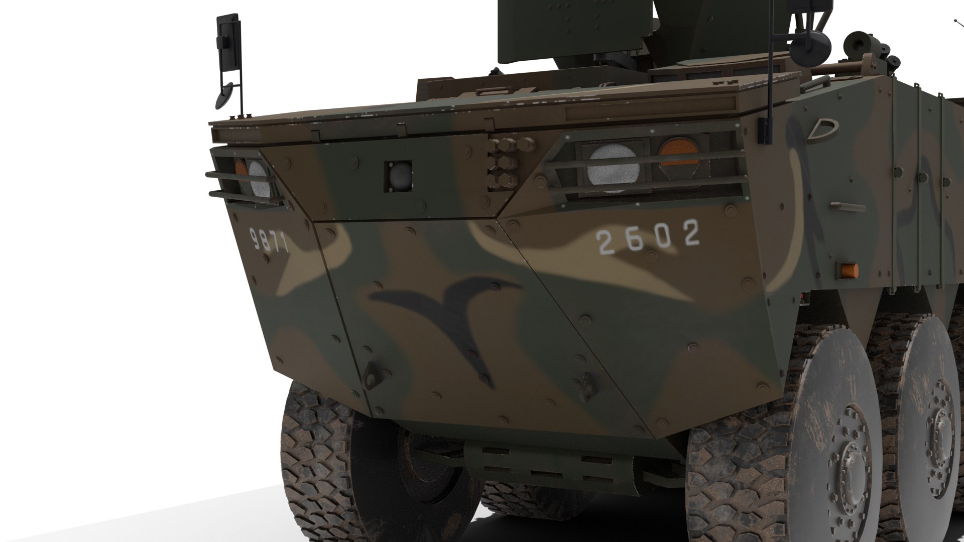 Korean Armored Vehicle K-808 With K-6 Machine Gun 3D Model - TurboSquid ...