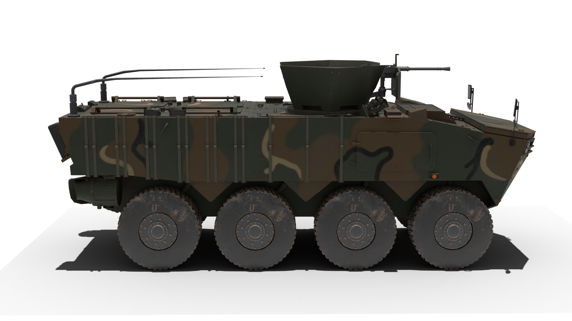 Korean Armored Vehicle K-808 With K-6 Machine Gun 3D Model - TurboSquid ...
