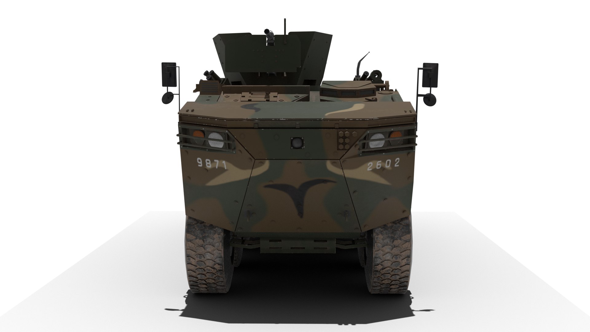 Korean Armored Vehicle K-808 With K-6 Machine Gun 3D Model - TurboSquid ...