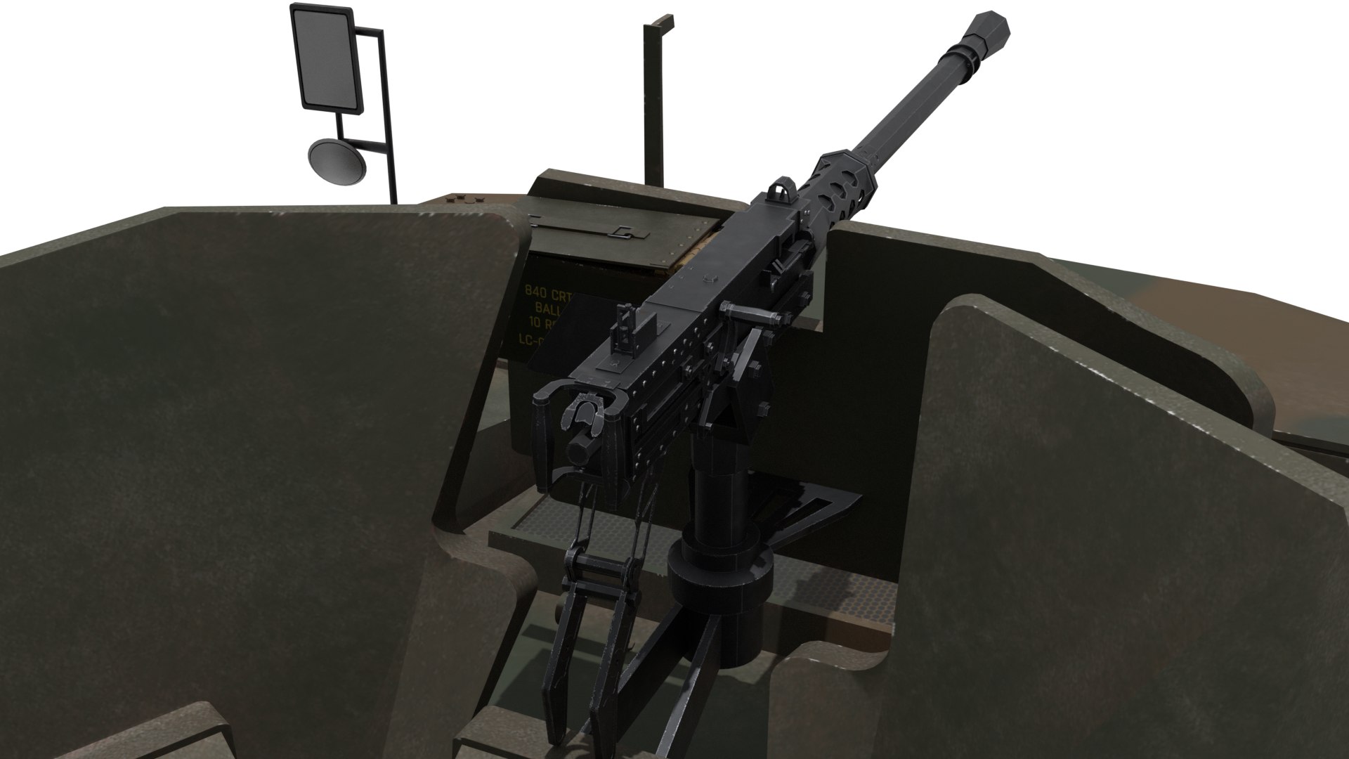 Korean Armored Vehicle K-808 With K-6 Machine Gun 3D Model - TurboSquid ...