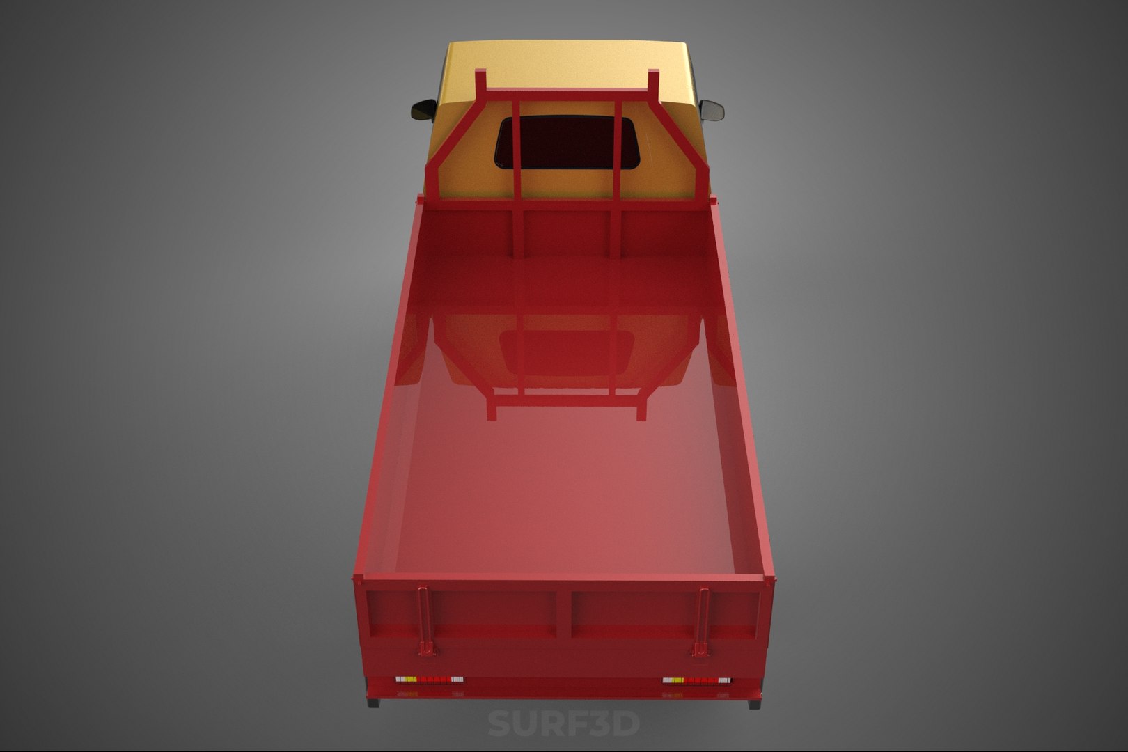 3D DROP SIDE LOAD BED DUMP BODY GATE DOOR PICKUP TRUCK WIDE DECK Model ...