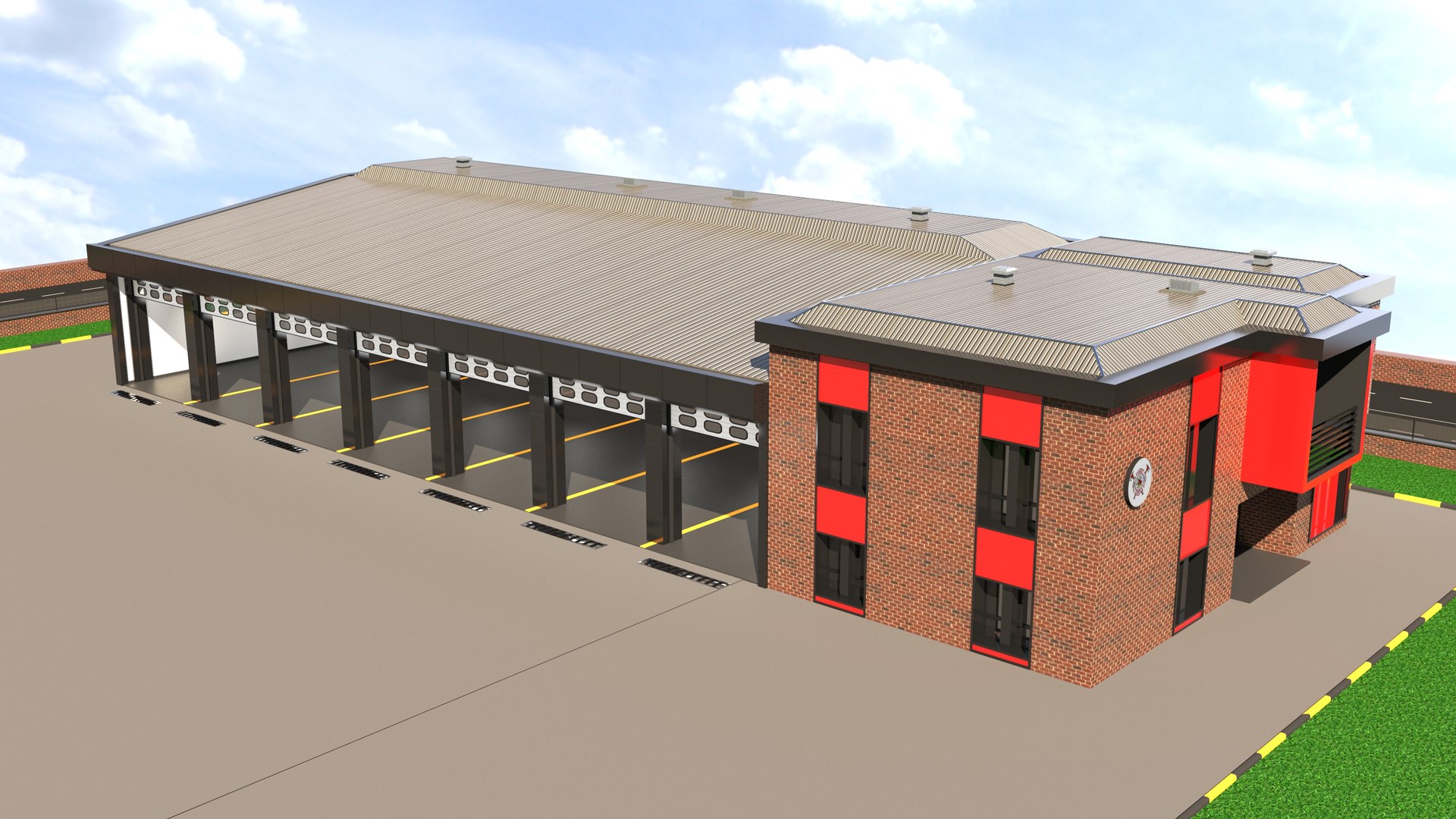 3D Fire Station - TurboSquid 1802156