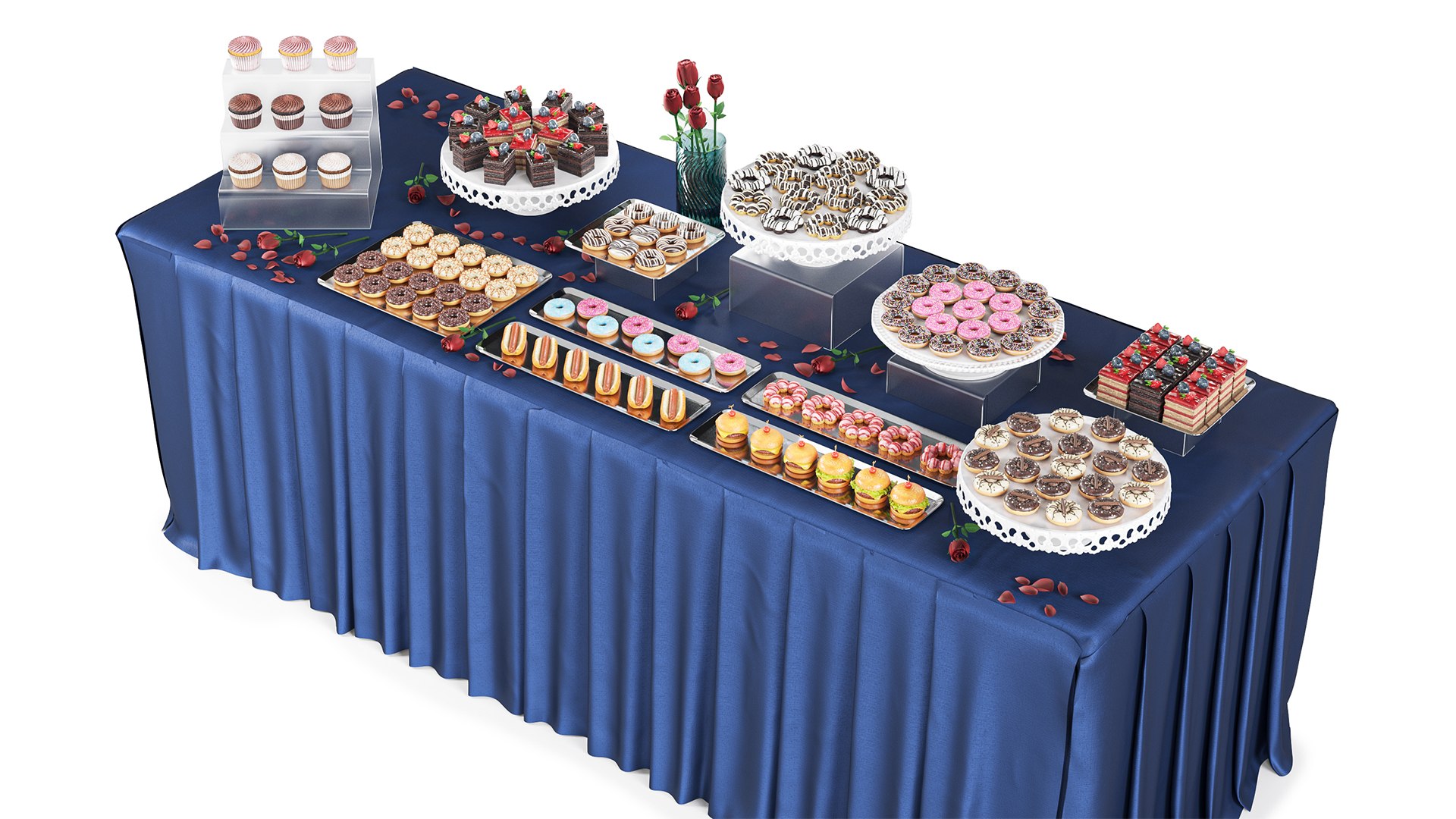 3D Open Buffet Set 03 Model - TurboSquid 2438074
