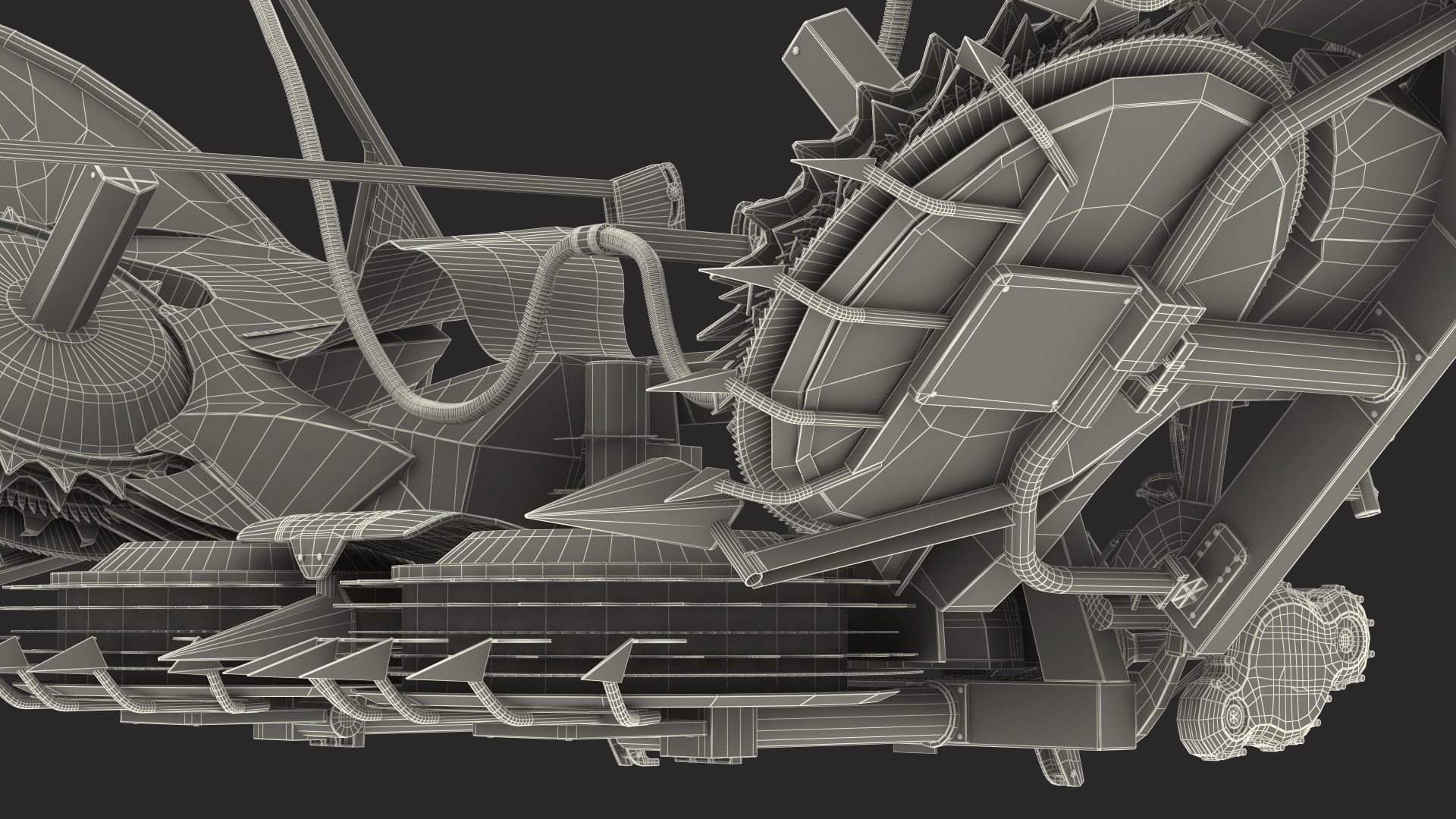 3D New Holland 750BFI Harvester Corn Header Semi-Folded New Model ...