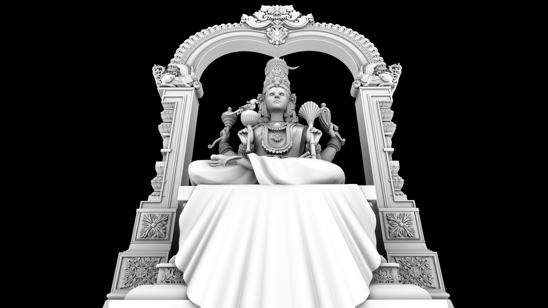 Kanchi Kamatchi Amman 3D - TurboSquid 2337239