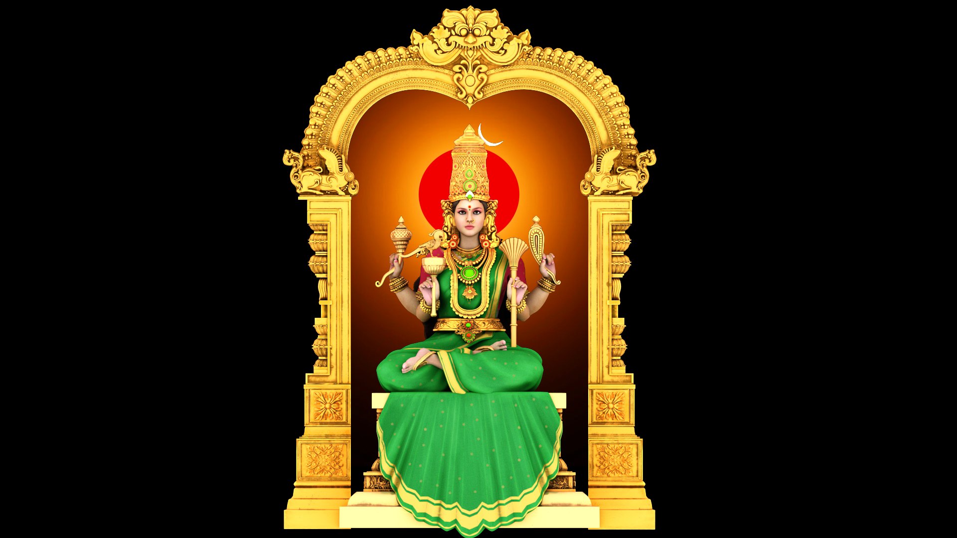 Kanchi Kamatchi Amman 3D - TurboSquid 2337239
