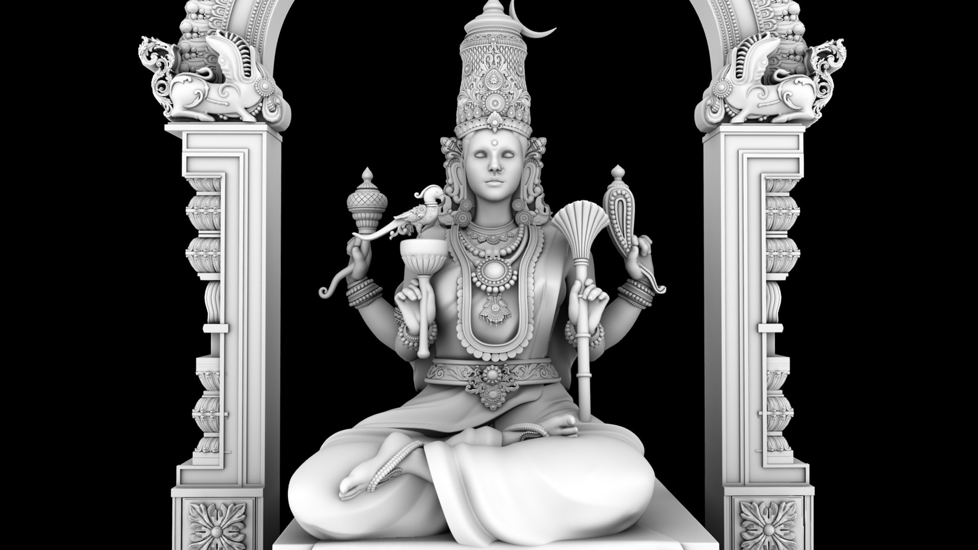 Kanchi Kamatchi Amman 3D - TurboSquid 2337239