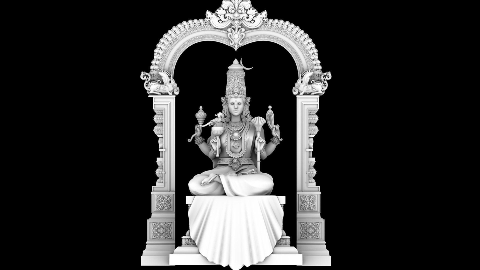 Kanchi Kamatchi Amman 3D - TurboSquid 2337239
