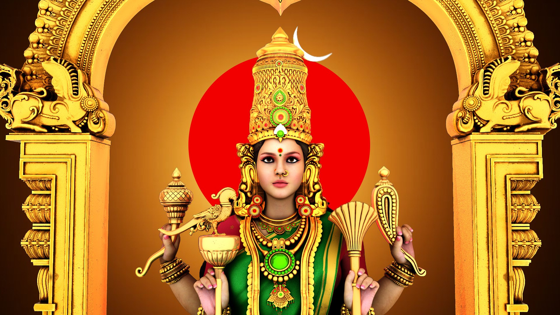 Kanchi Kamatchi Amman 3D - TurboSquid 2337239