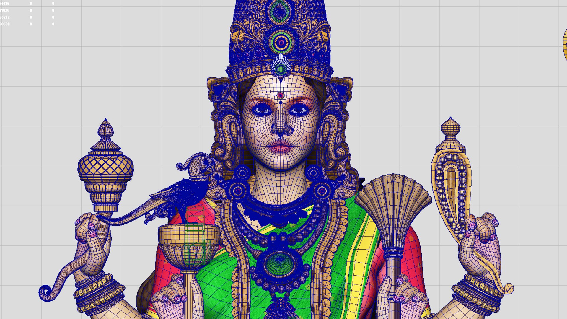 Kanchi Kamatchi Amman 3D - TurboSquid 2337239