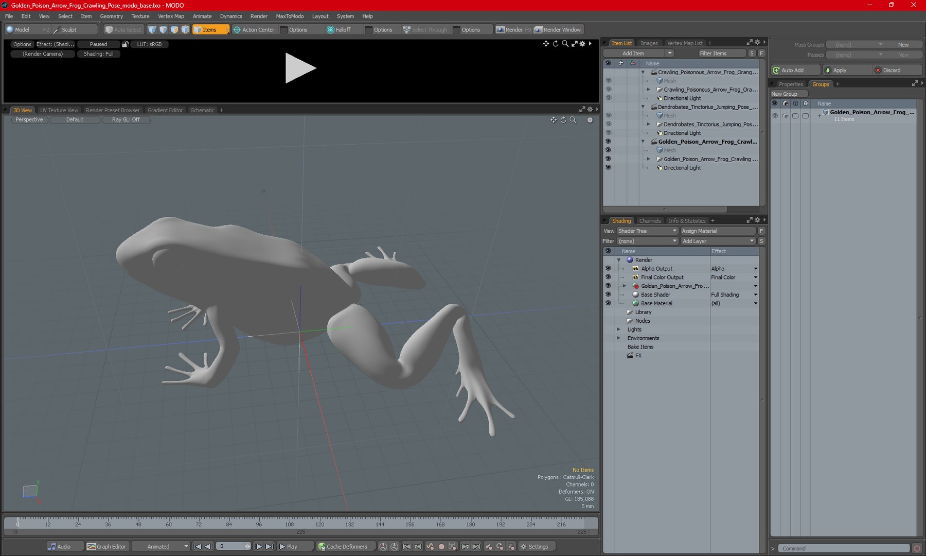 3D Golden Poison Arrow Frog Crawling Pose - TurboSquid 2189638