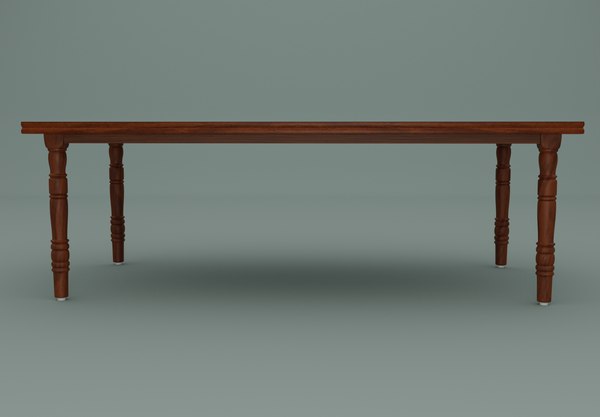 3D dining table wooden model - TurboSquid 1668077