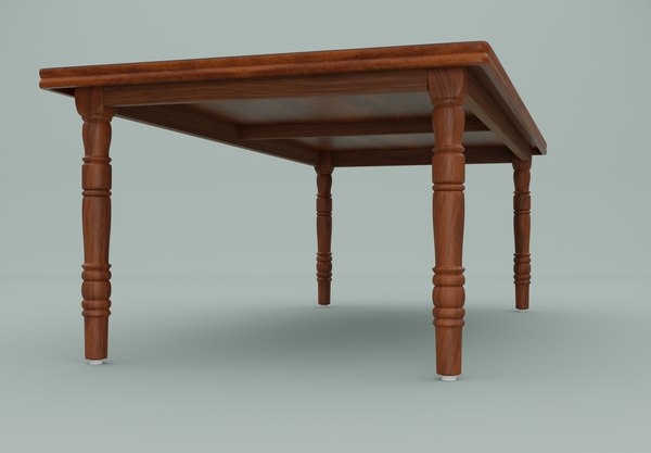3D dining table wooden model - TurboSquid 1668077
