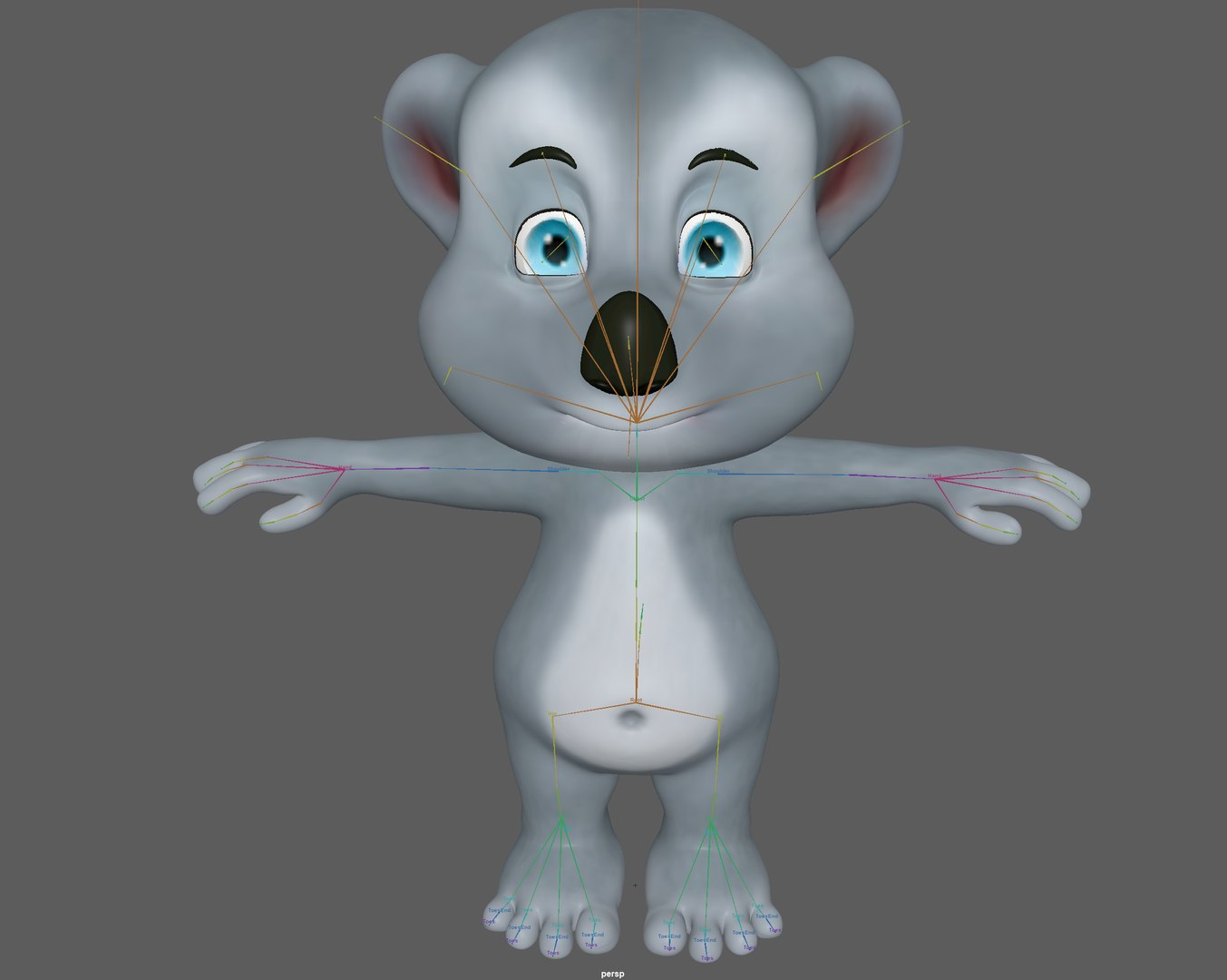 Cartoon Koala Rig Model - TurboSquid 1973002