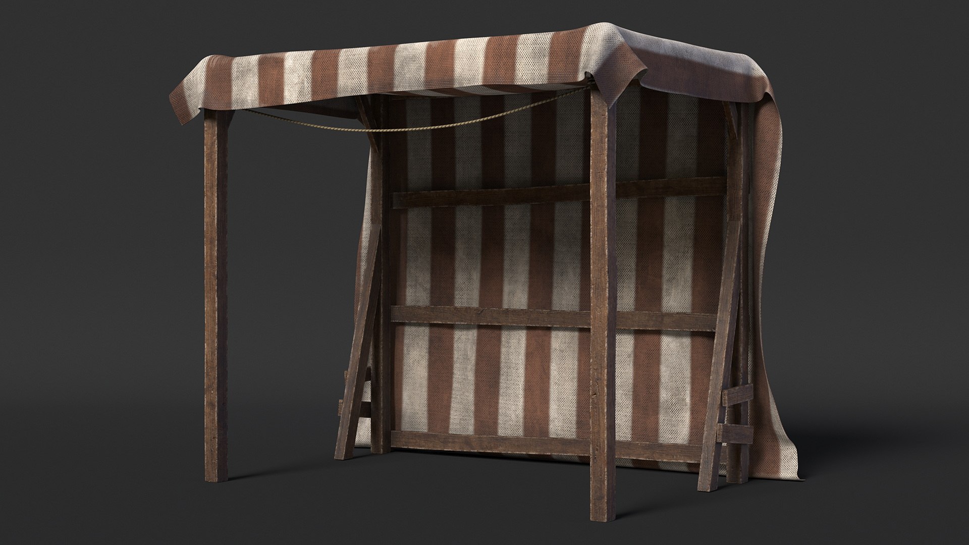 Striped Medieval Awning 3D Model - TurboSquid 2221498