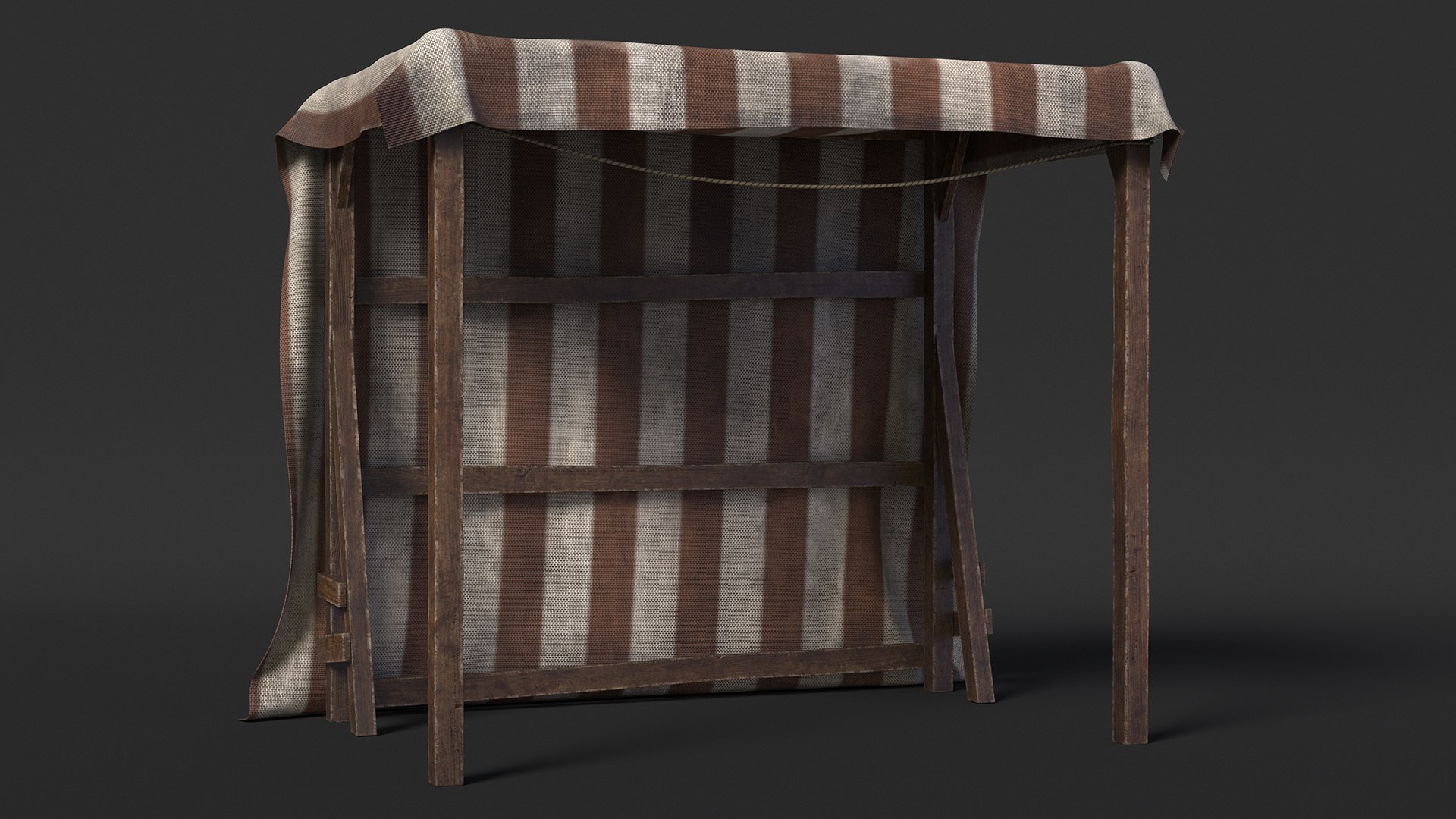 Striped Medieval Awning 3D Model - TurboSquid 2221498