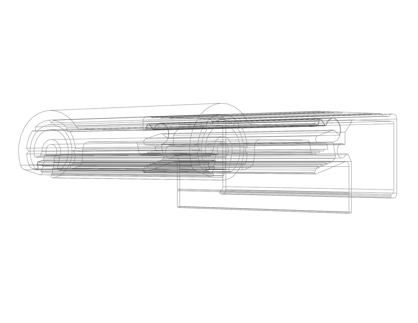 Aluminum Extruded Vehicle Rope Rail System Model - TurboSquid 2177115