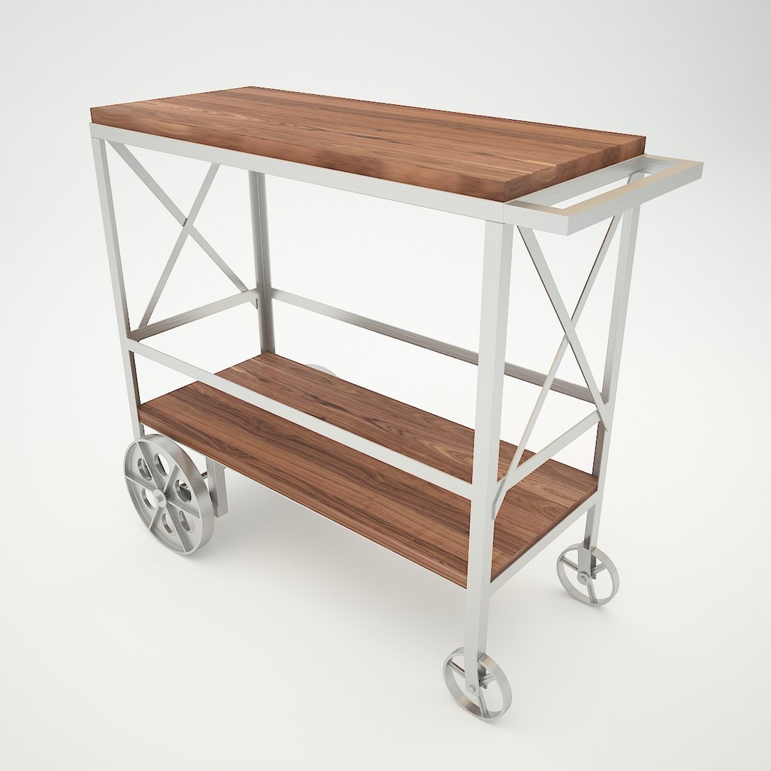 butler industrial trolley server obj