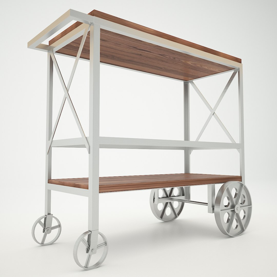 butler industrial trolley server obj