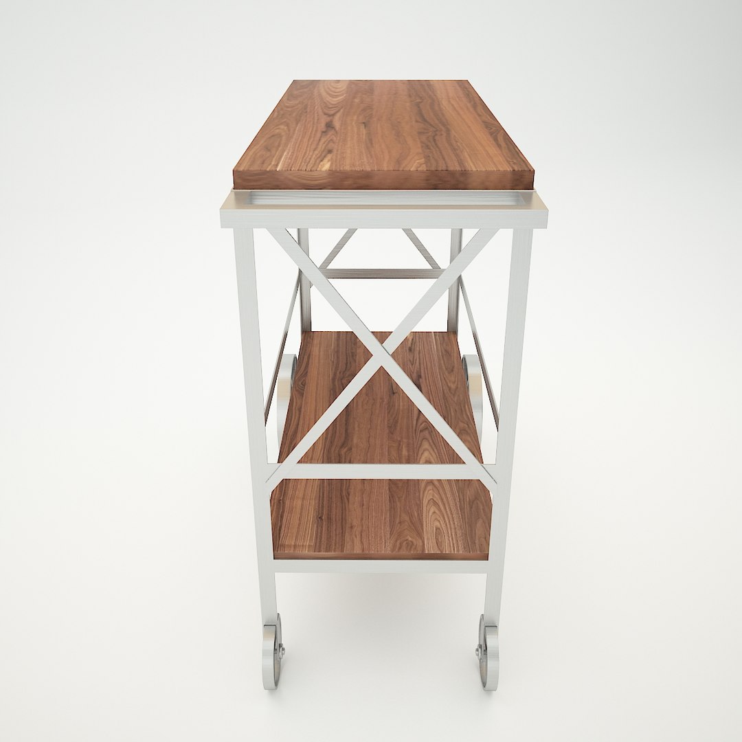 butler industrial trolley server obj