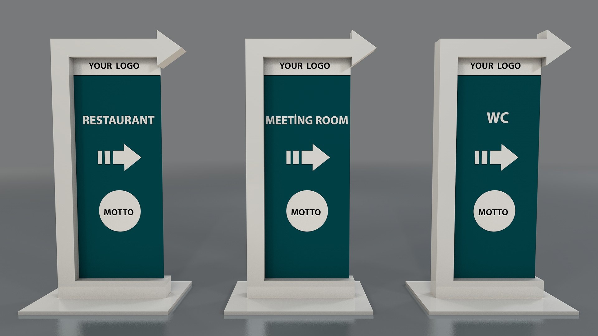 Direction Sign 3D model - TurboSquid 2069373