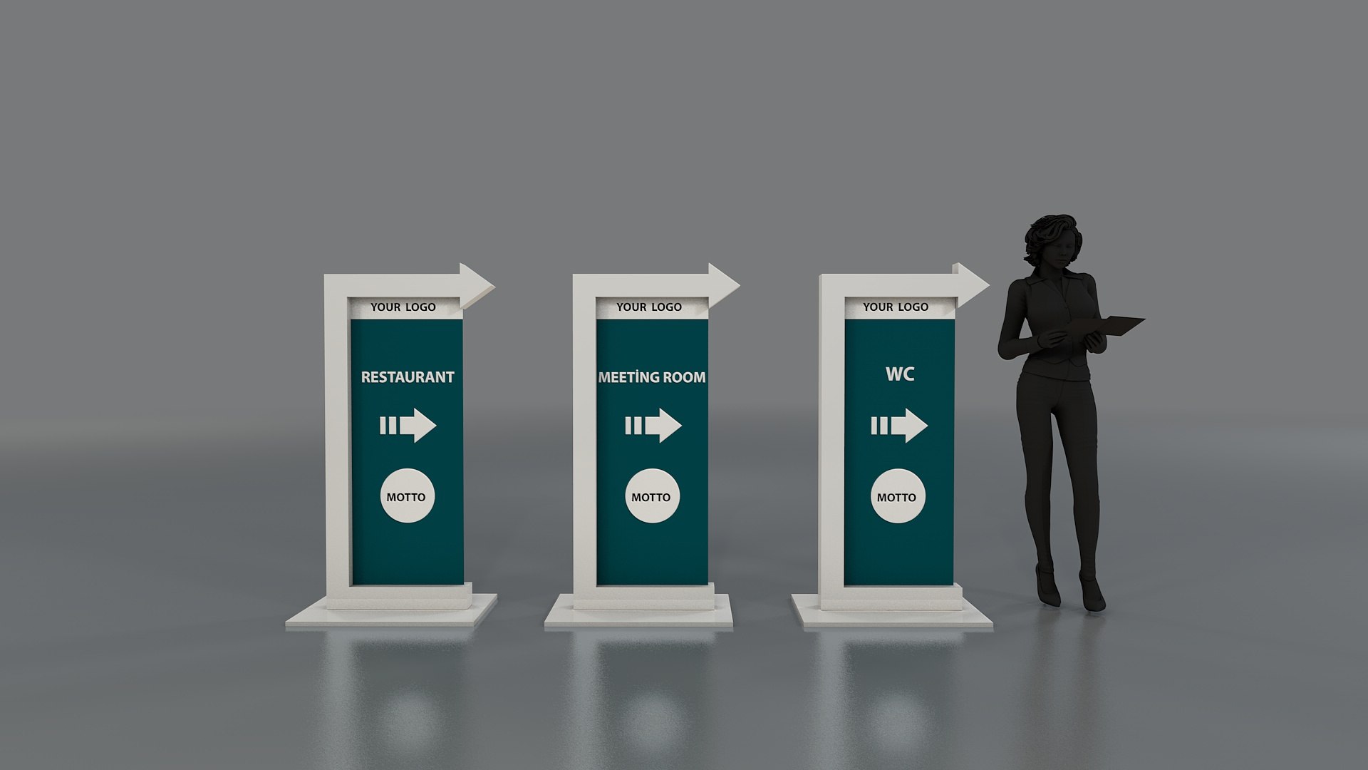 Direction Sign 3D model - TurboSquid 2069373