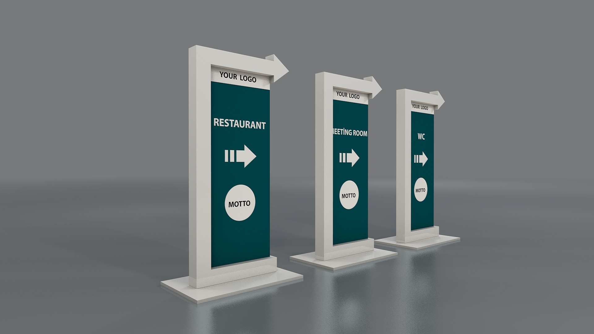 Direction Sign 3D model - TurboSquid 2069373