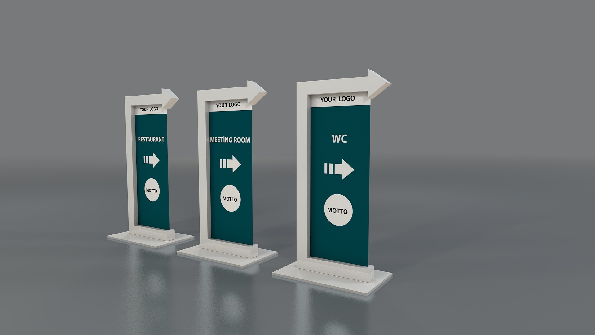 Direction Sign 3D model - TurboSquid 2069373