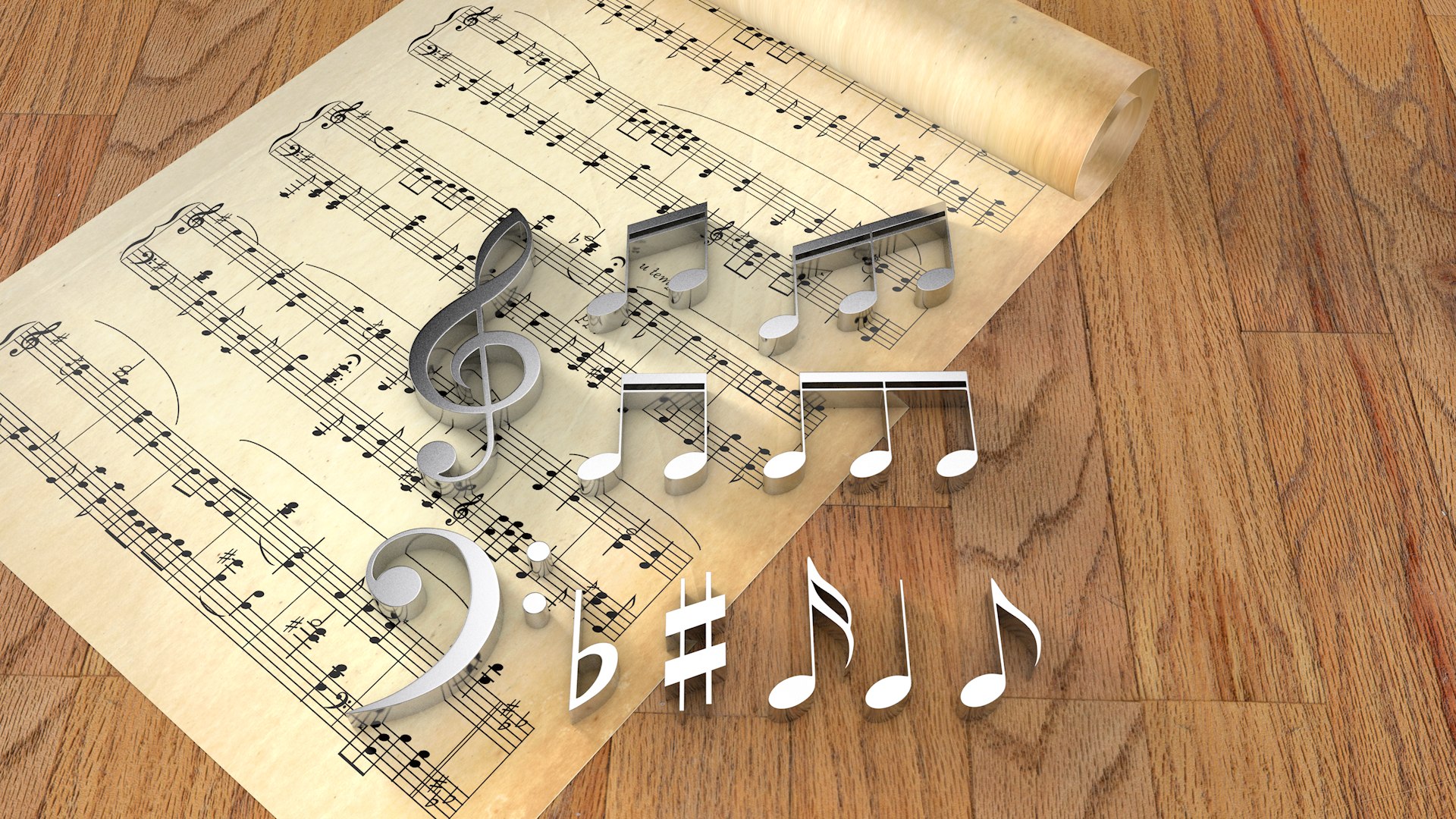 Musical Notes 3D Model - TurboSquid 1199400