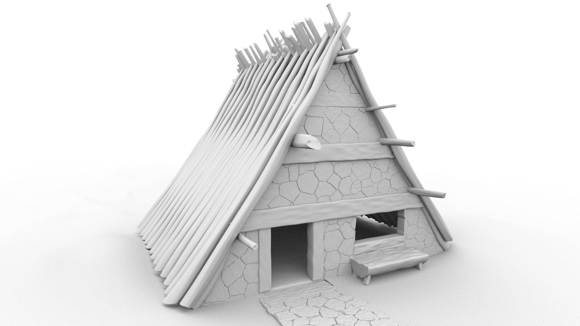 3d Obj Anglo Asterix House