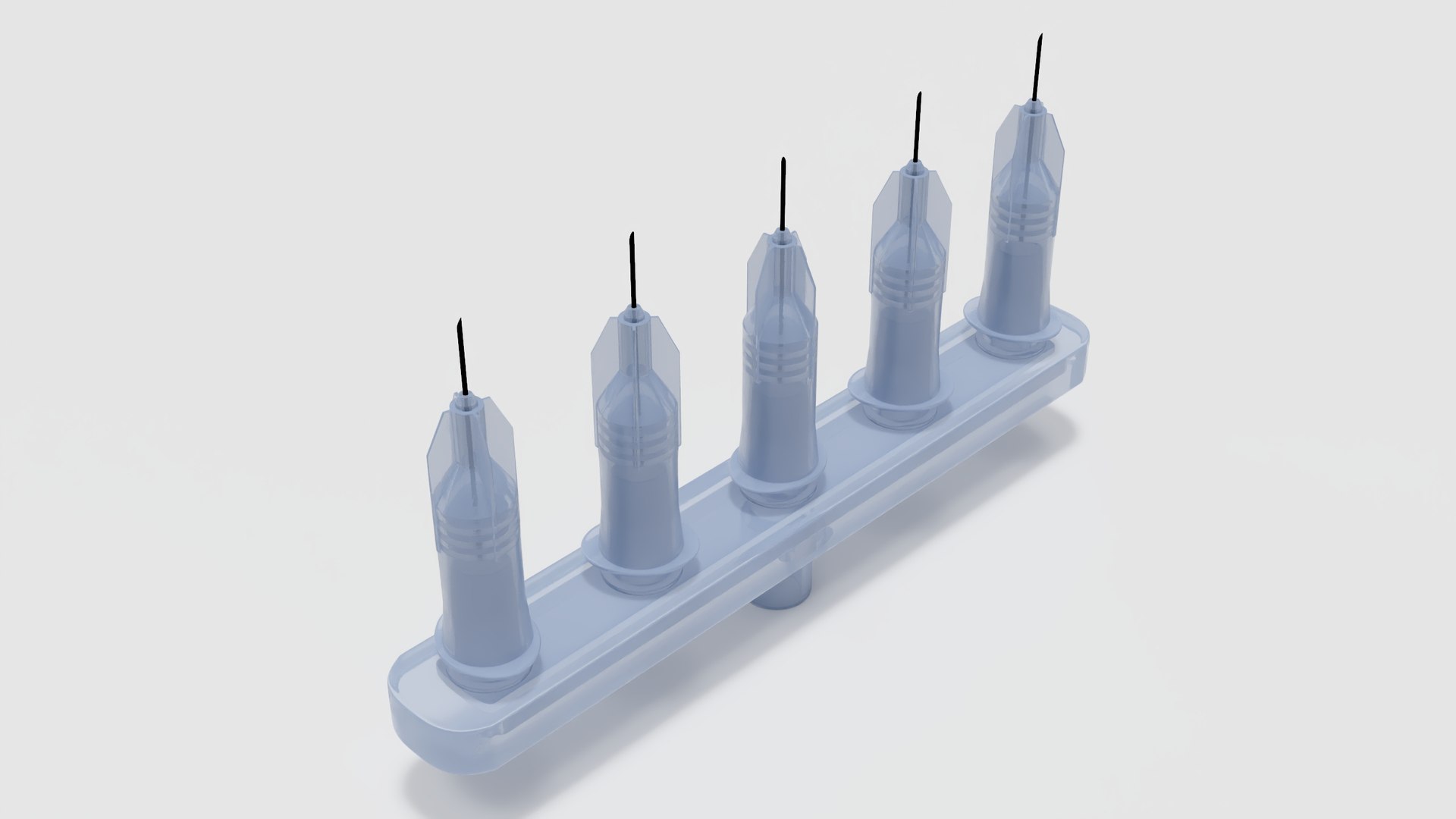 Multi Injector 5 Needles Straight Transparent Model - TurboSquid 2248264