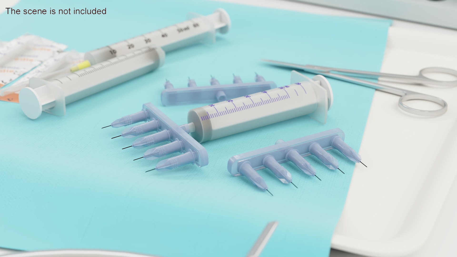 Multi Injector 5 Needles Straight Transparent Model - TurboSquid 2248264