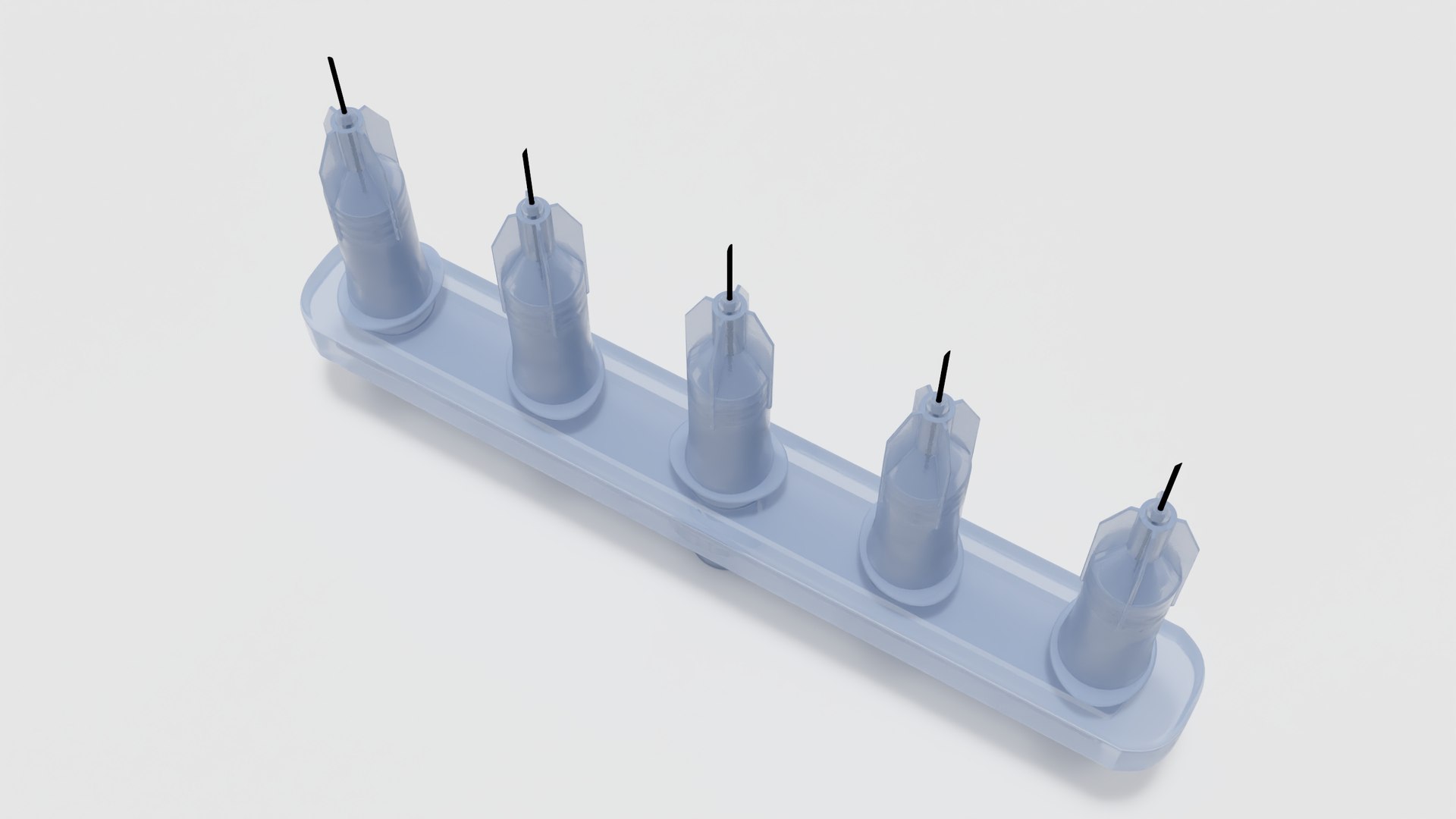 Multi Injector 5 Needles Straight Transparent Model - TurboSquid 2248264