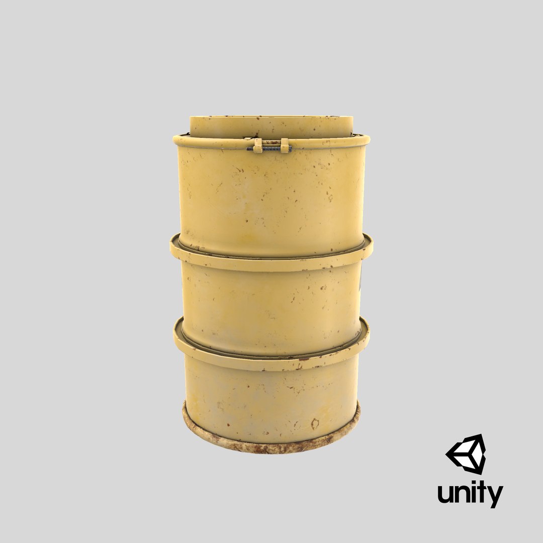 3d Toxic Waste Drum 01 Model