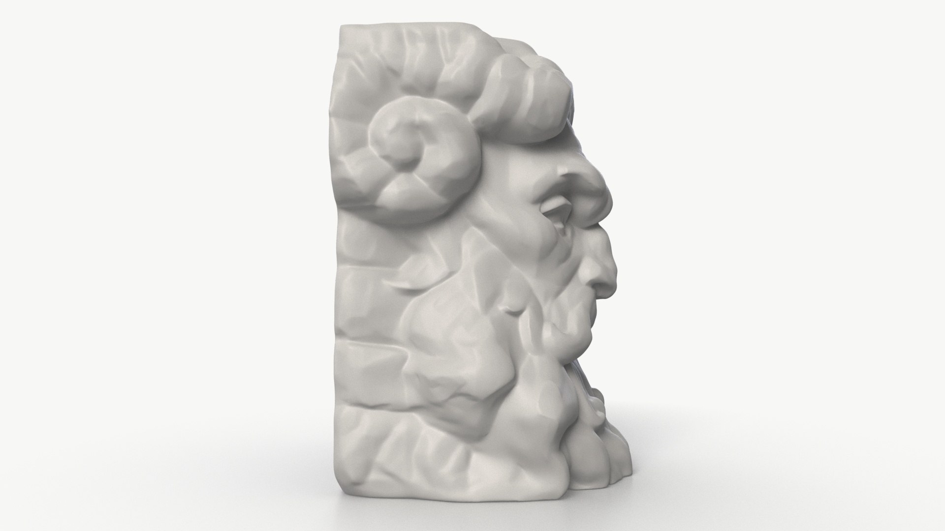 Old Satyr Head Sculpture 1 3D - TurboSquid 2279744
