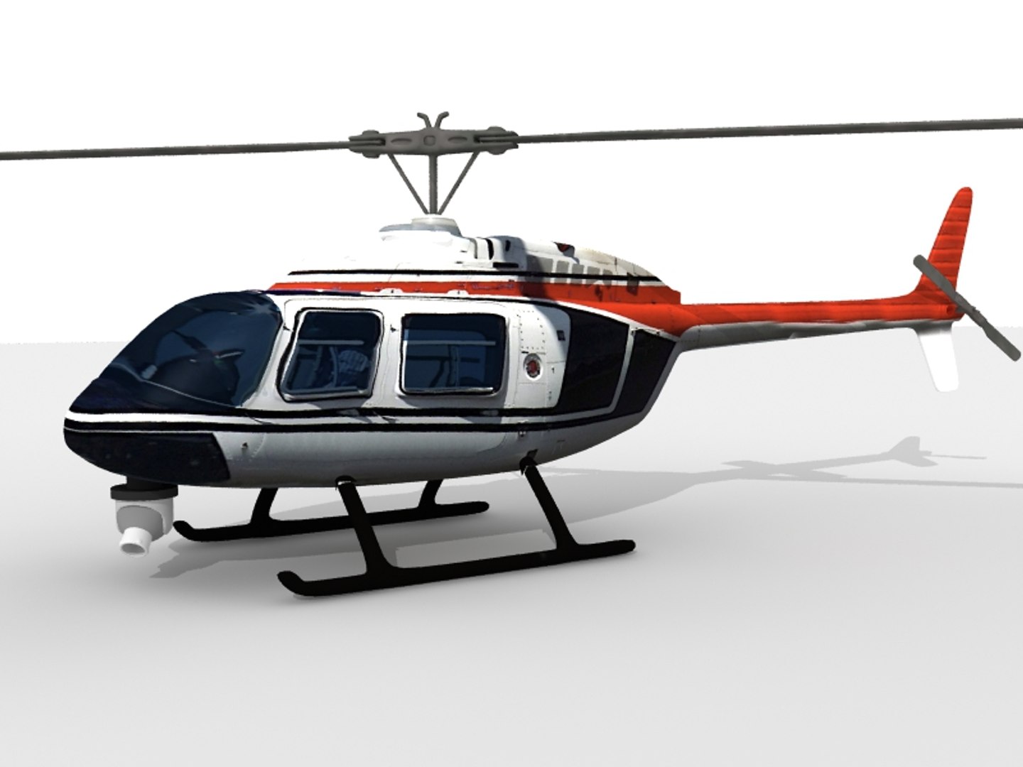 Photo Real Bell Jet 3d Model